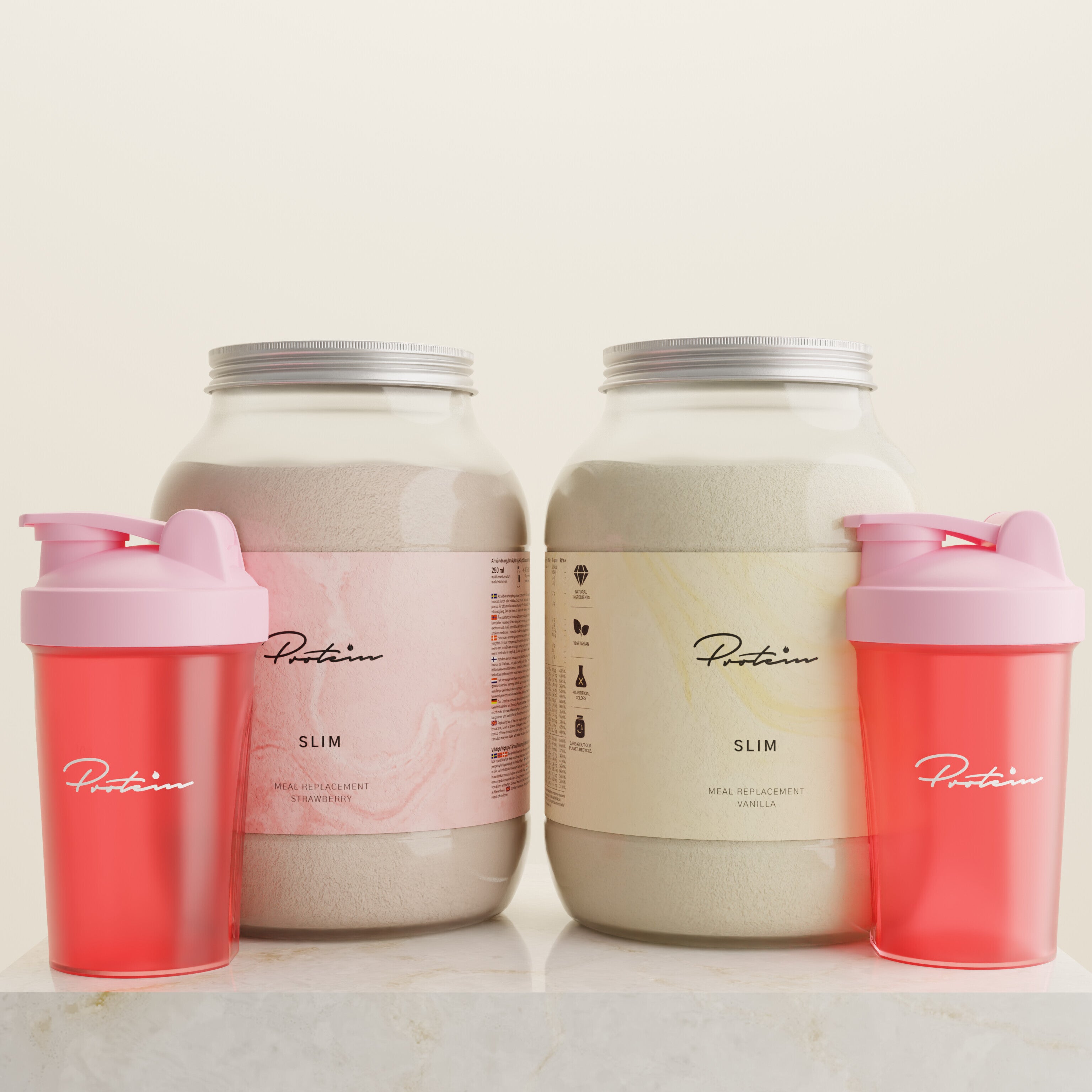 Bestie Duo, 2 Jars + 2 Free Pink Shakers – Protein.com US
